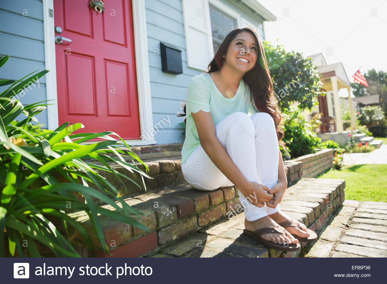 Front view sitting hi-res stock photography and images - Alamy