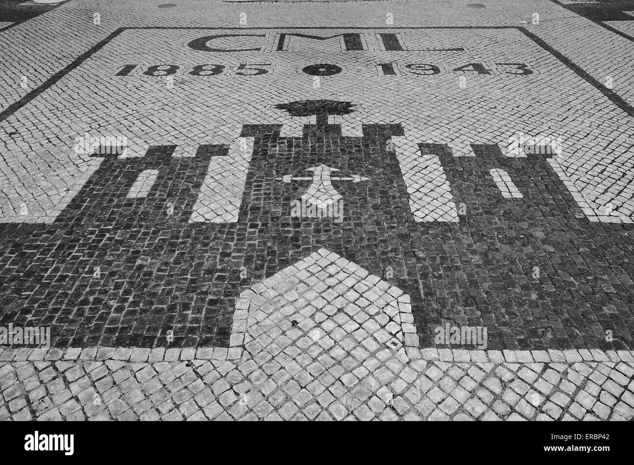 Portuguese tile (Calcada Portuguesa) in Algarve, Portugal Stock Photo ...