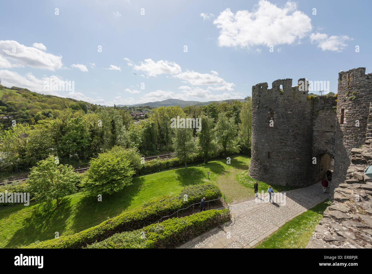 Conwy Town Walls and Gate Stock Photo - Alamy