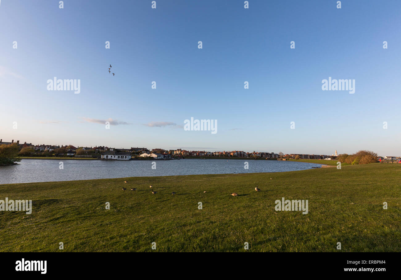 Fairhaven artificial lake in Lytham Stock Photo - Alamy