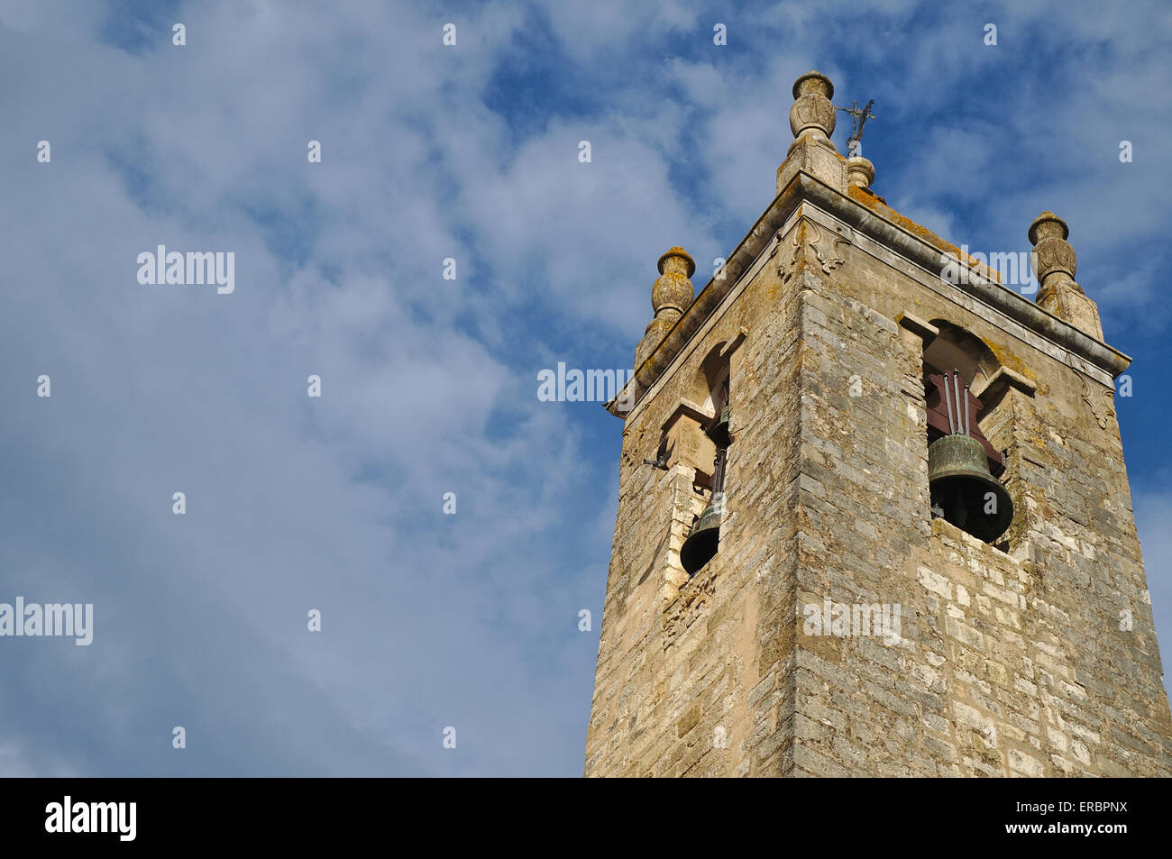 Bell tower of Matriz church (Igreja Matriz) in Loule, Algarve, Portugal ...