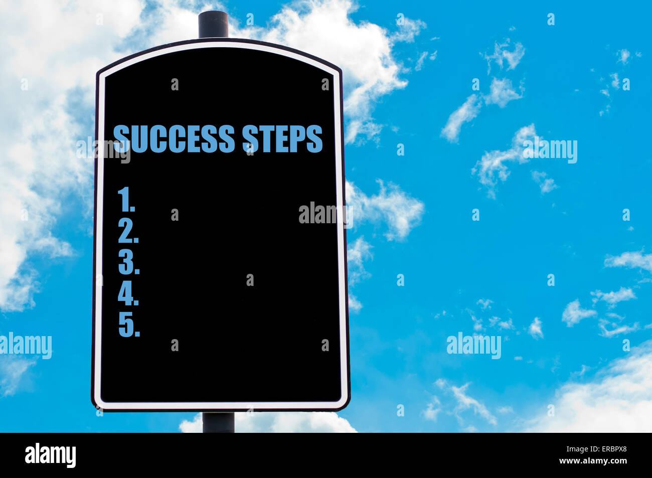 SUCCESS STEPS motivational quote written on road sign isolated over ...