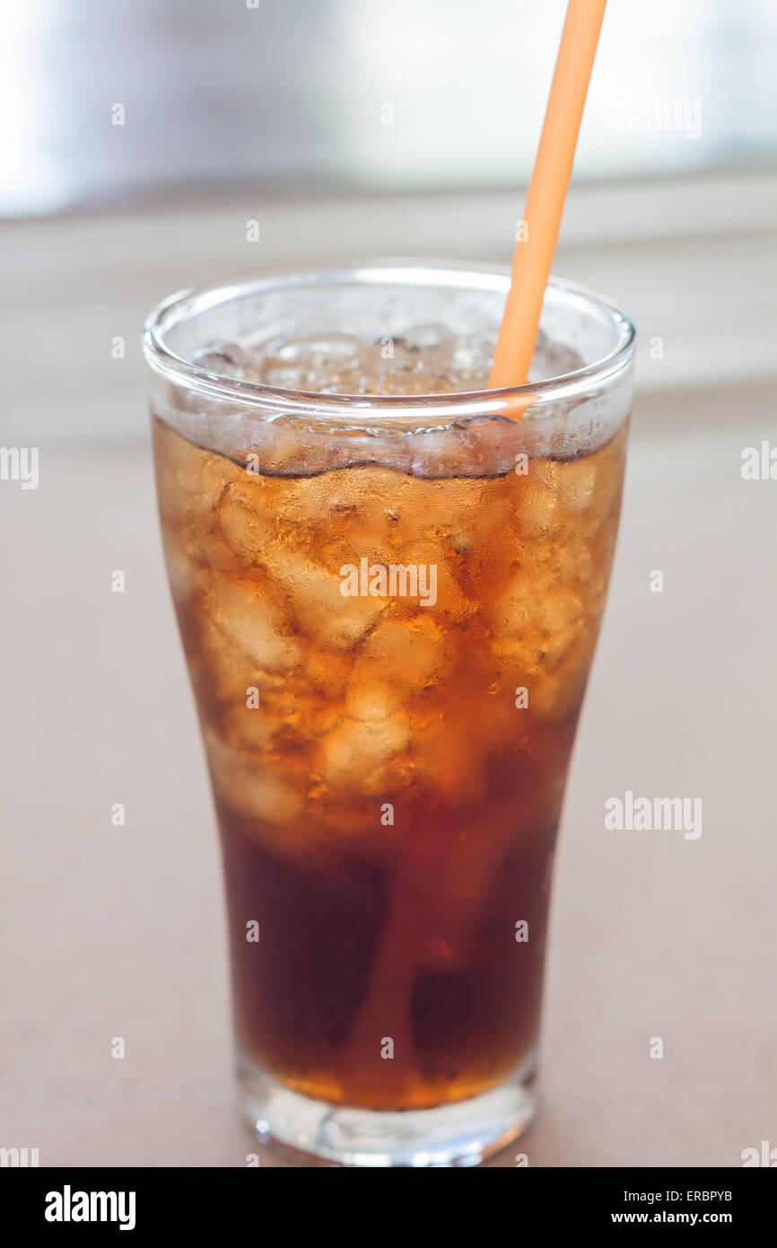 A glass of cola with ice, stock photo Stock Photo - Alamy