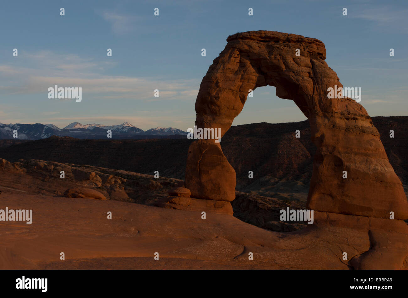 Delicate Arch near sunset Stock Photo - Alamy