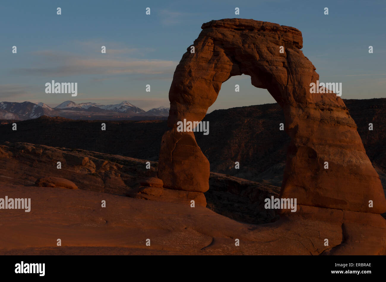 Delicate Arch near sunset Stock Photo - Alamy