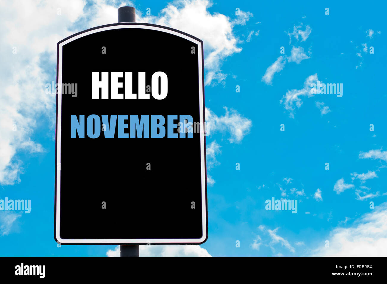 Hello november message written hi-res stock photography and images - Alamy
