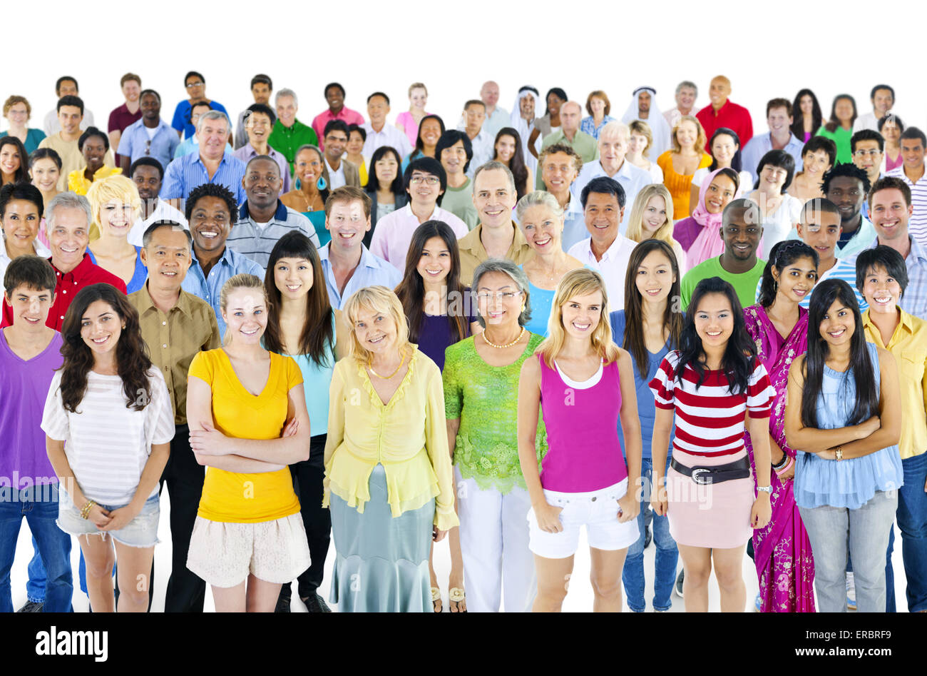 large multi-ethnic group of people Stock Photo - Alamy