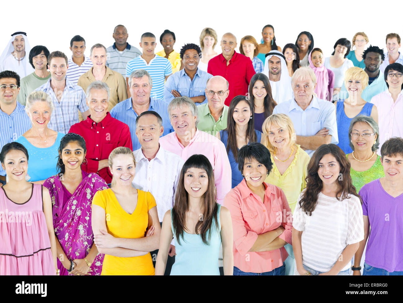large multi-ethnic group of people Stock Photo - Alamy