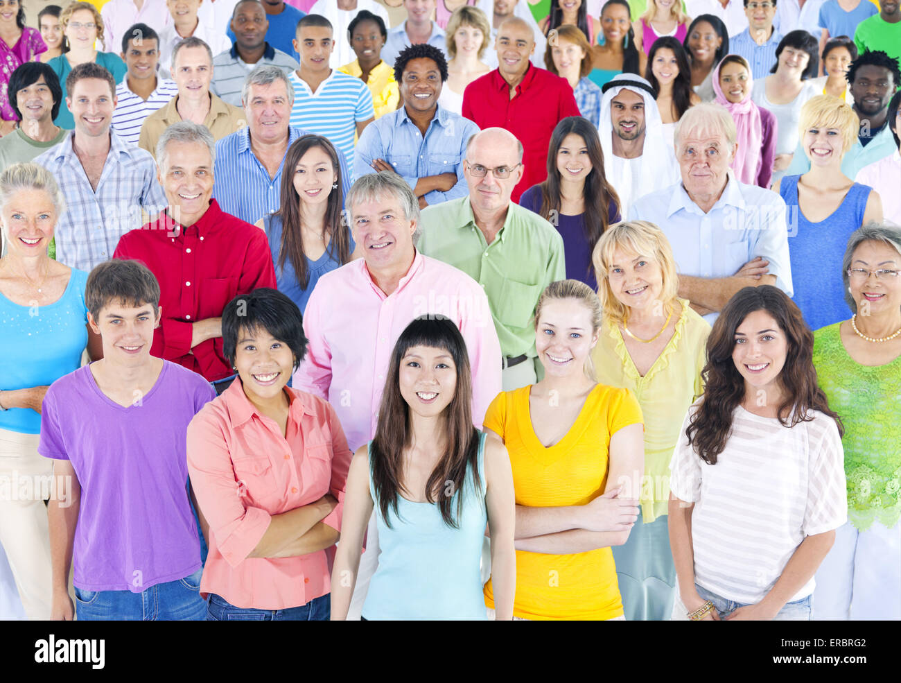 large multi-ethnic group of people Stock Photo - Alamy