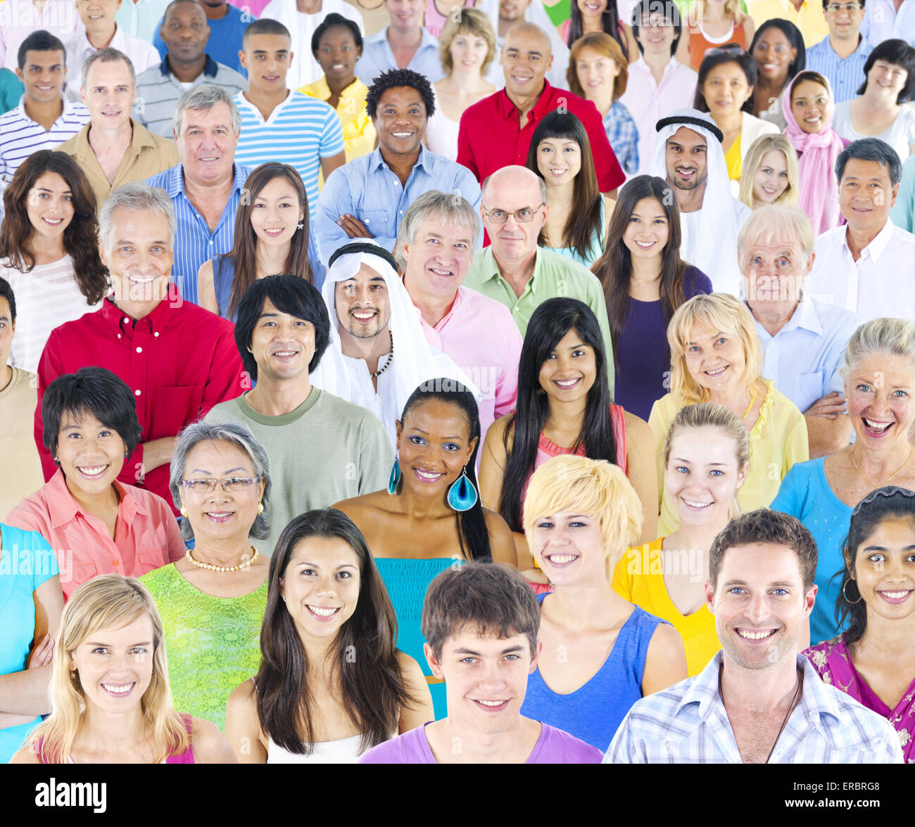 large multi-ethnic group of people Stock Photo - Alamy