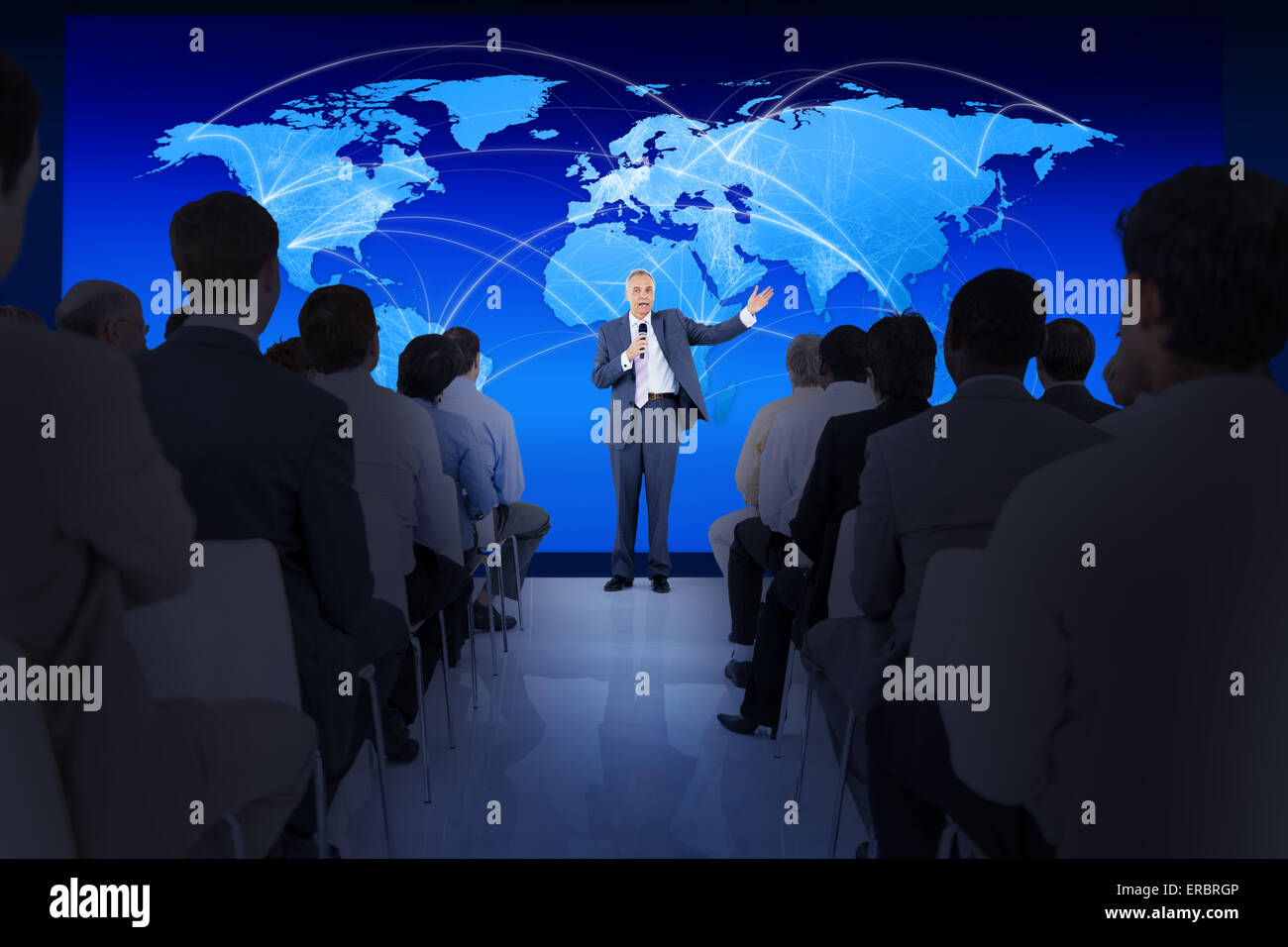 Large group of people in business presentation Stock Photo - Alamy