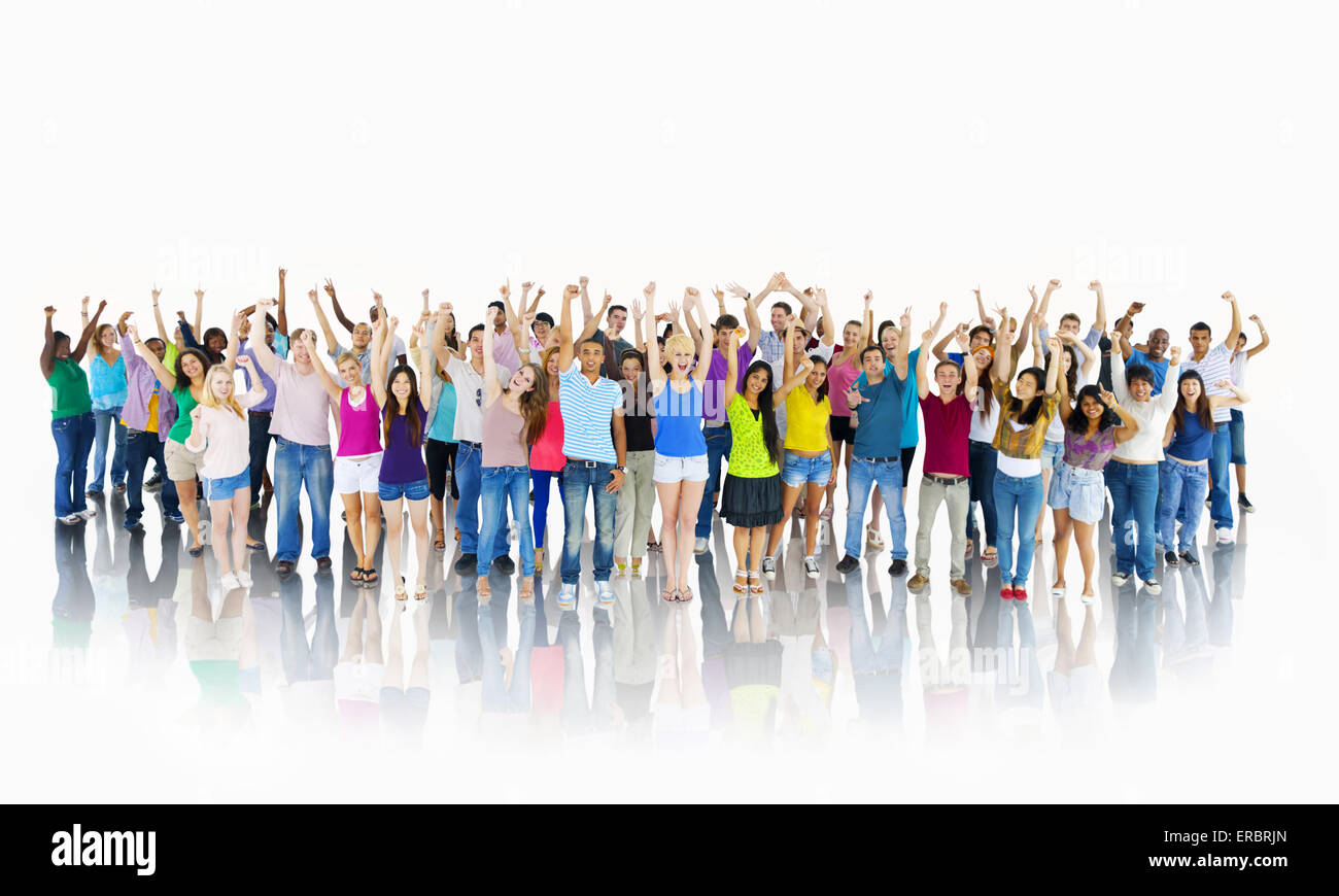 Group of happy Students Stock Photo - Alamy