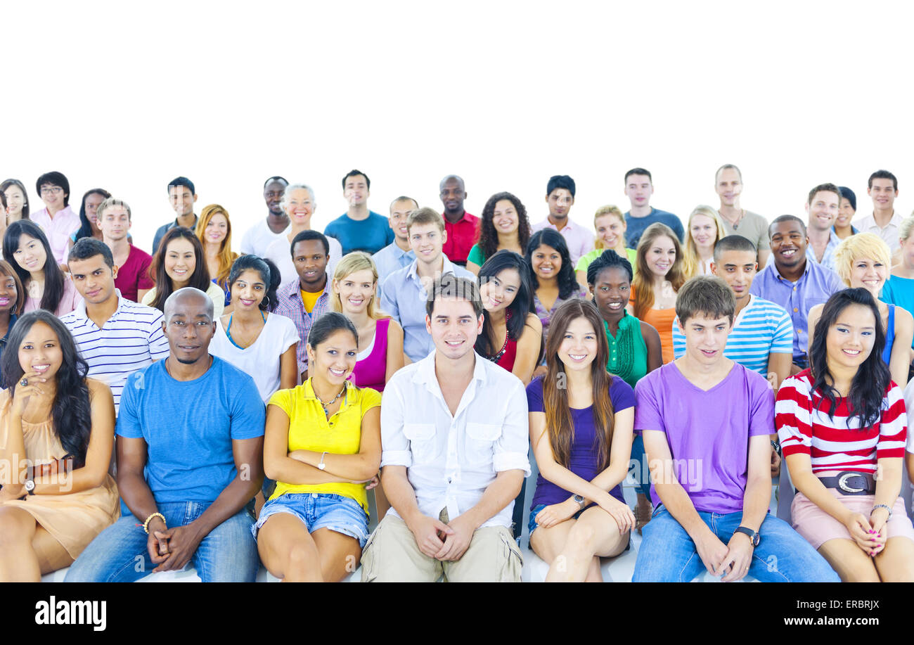 Large Group of Student in The Conference Room Stock Photo - Alamy