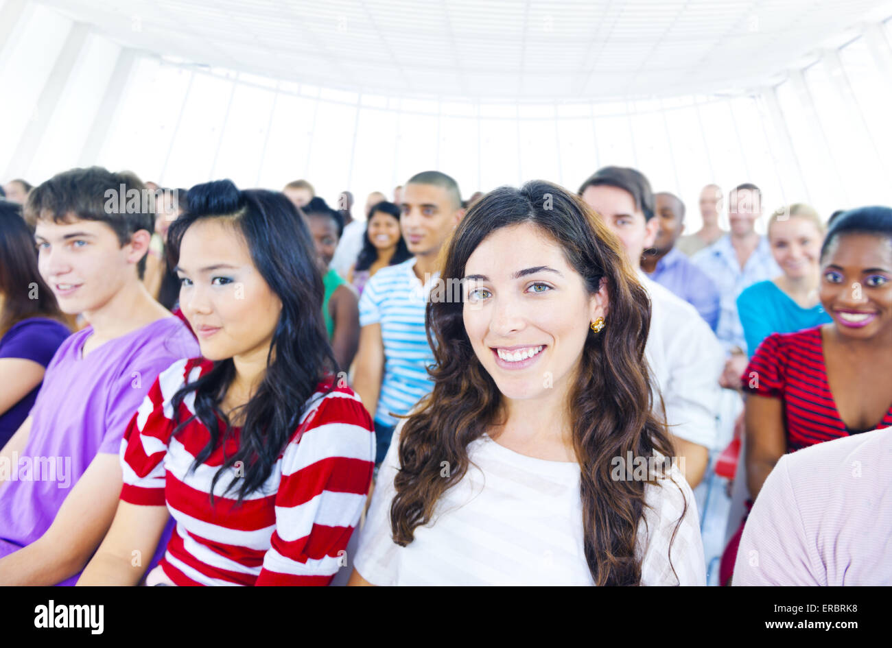 Large Group of Student in The Conference Room Stock Photo - Alamy