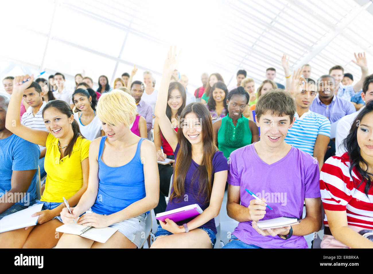Large Group of Student in The Conference Room Stock Photo - Alamy