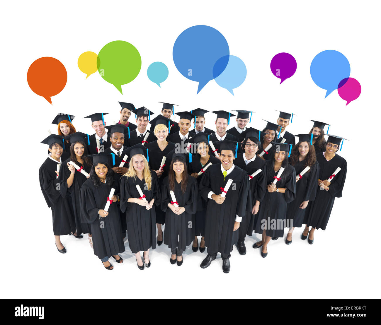 The Social Media Of Graduation Stock Photo - Alamy