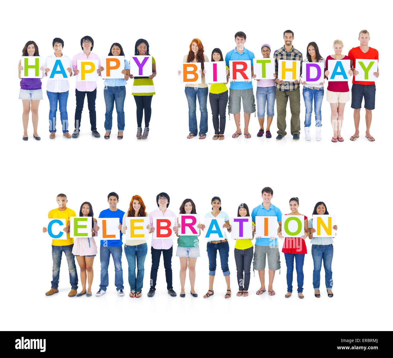Birthday celebration happy characters Cut Out Stock Images & Pictures ...