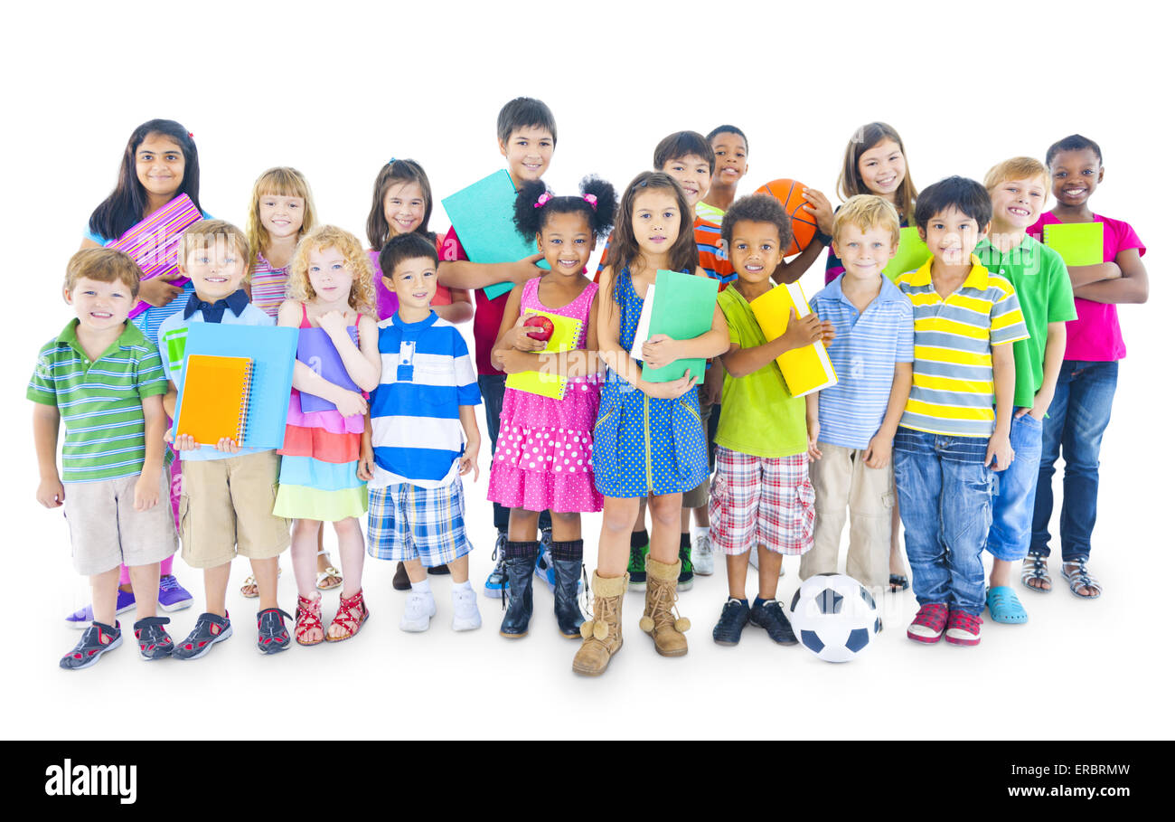 Large Group of Children Stock Photo - Alamy