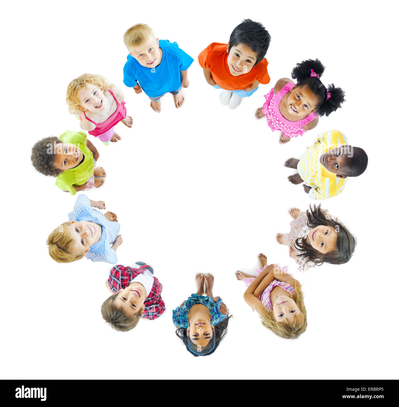 Group of Children Standing Around Stock Photo - Alamy