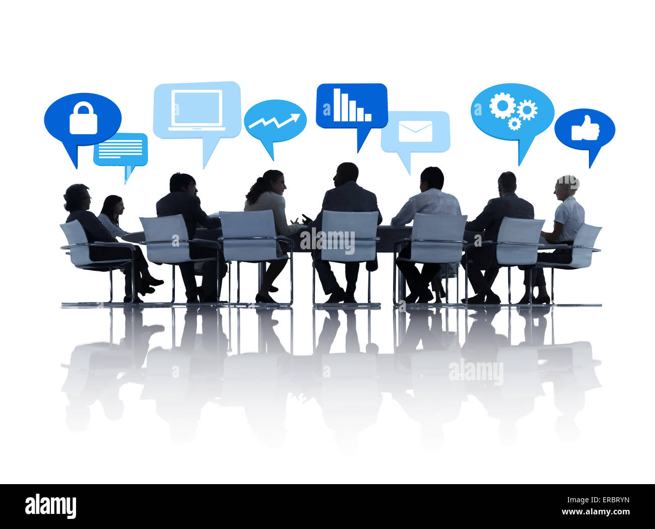 Business people table Cut Out Stock Images & Pictures - Alamy