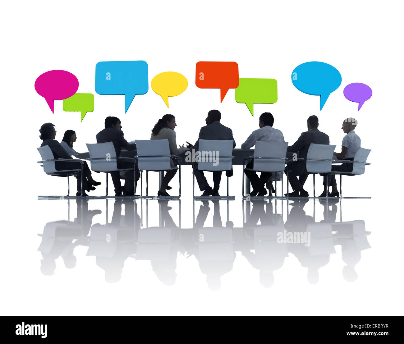 Meeting discussion talking sharing Cut Out Stock Images & Pictures - Alamy
