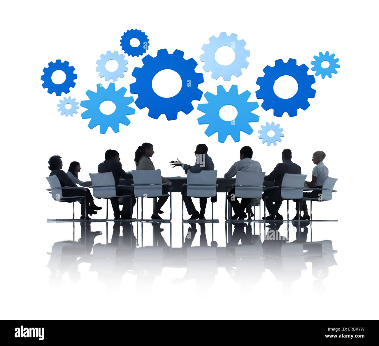 People gear cogs business Cut Out Stock Images & Pictures - Alamy