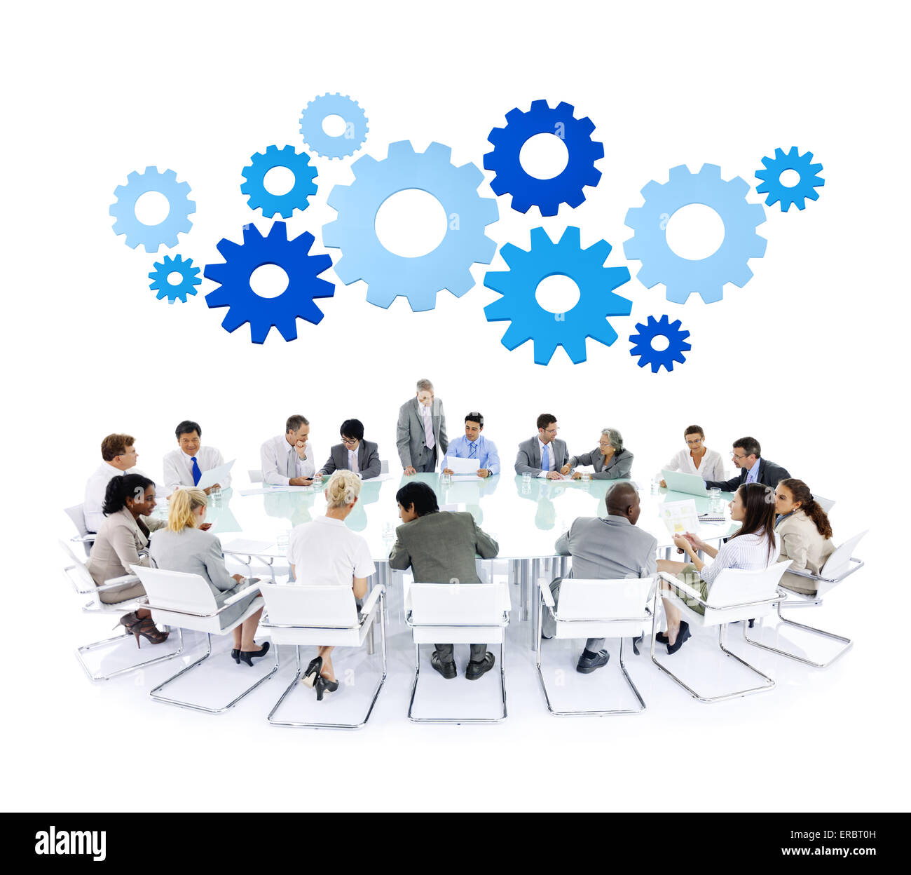 Worker community meeting Cut Out Stock Images & Pictures - Alamy