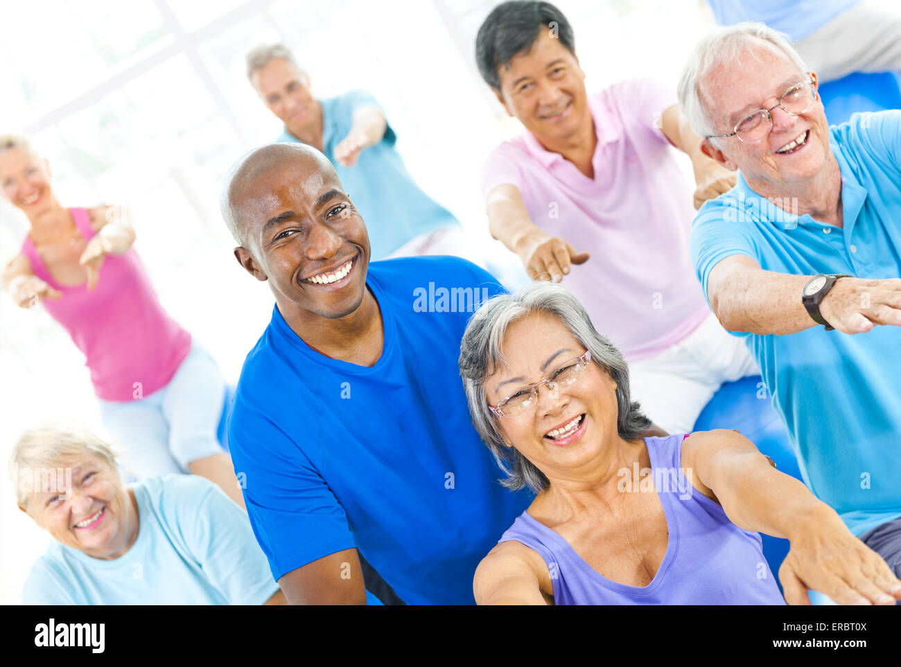 Group of Healthy People in the Fitness Stock Photo - Alamy