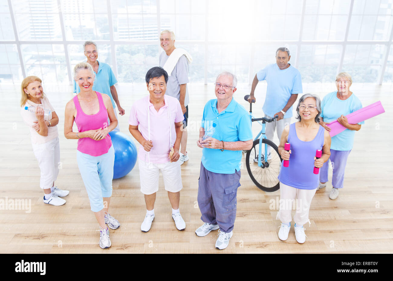 Group of Healthy People in the Fitness Stock Photo - Alamy