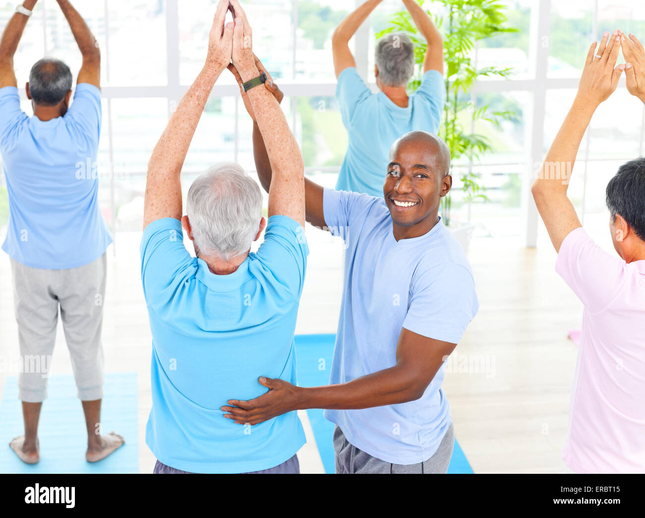 Group of Healthy People in the Fitness Stock Photo - Alamy