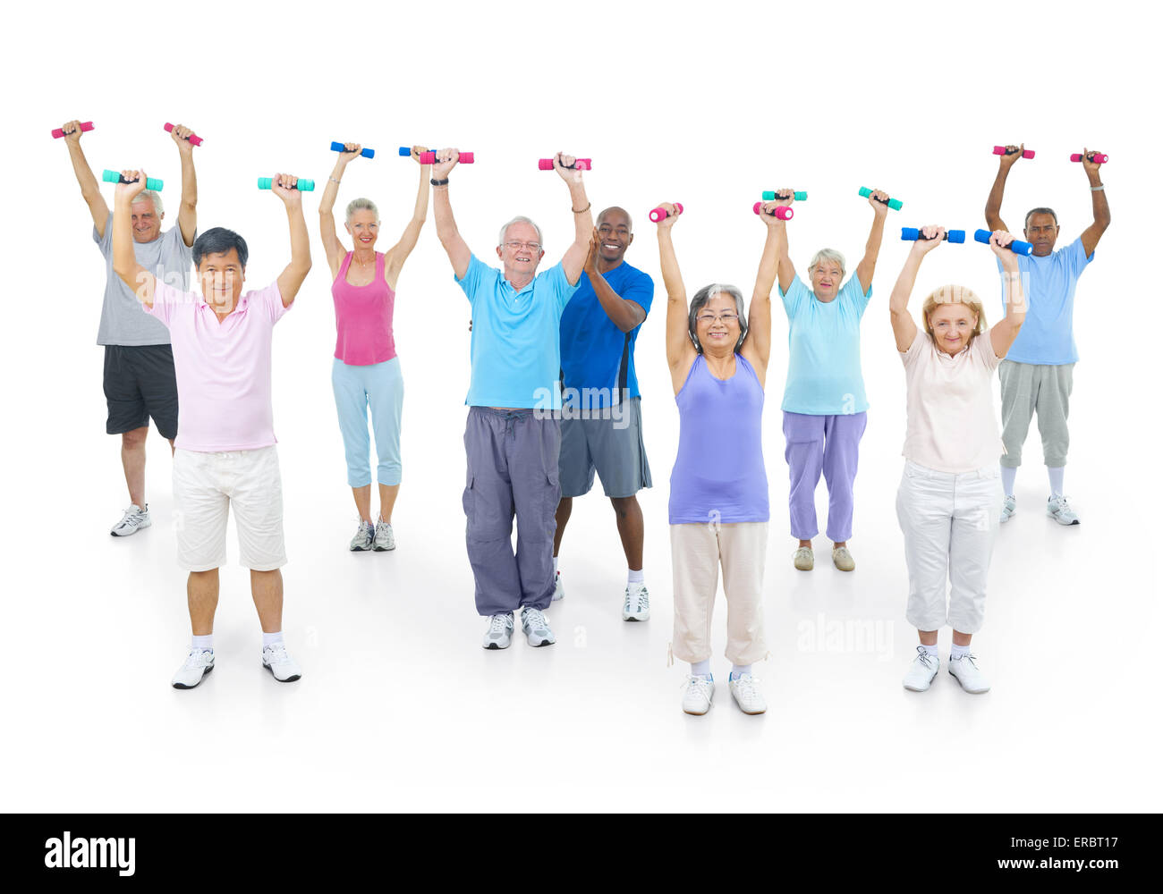 Women training female fitness instructor Cut Out Stock Images ...