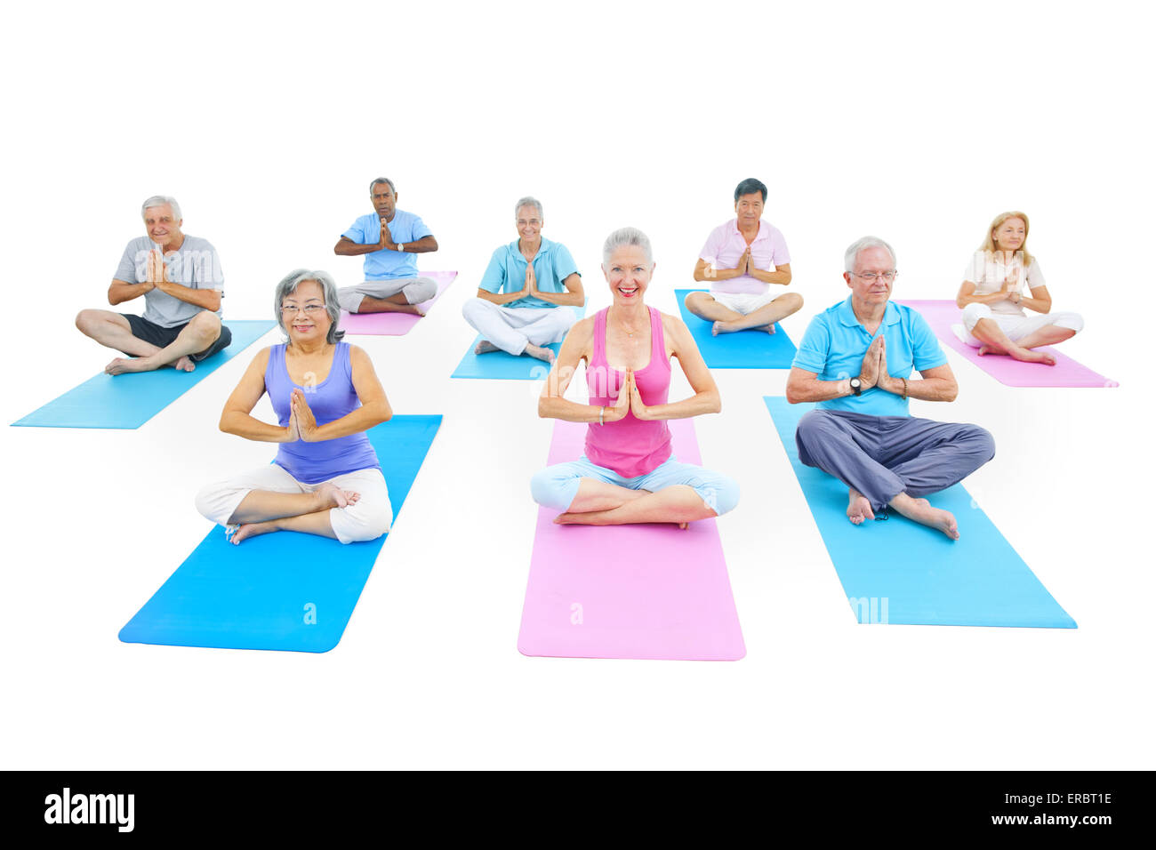 Senior people fitness class Cut Out Stock Images & Pictures - Alamy