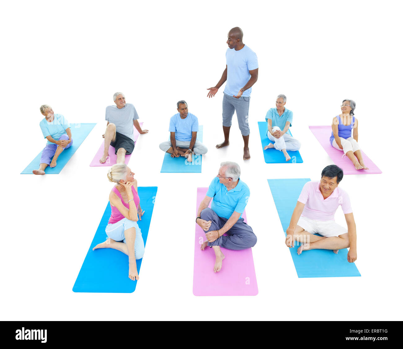 Sports yoga fitness pilates Cut Out Stock Images & Pictures - Alamy