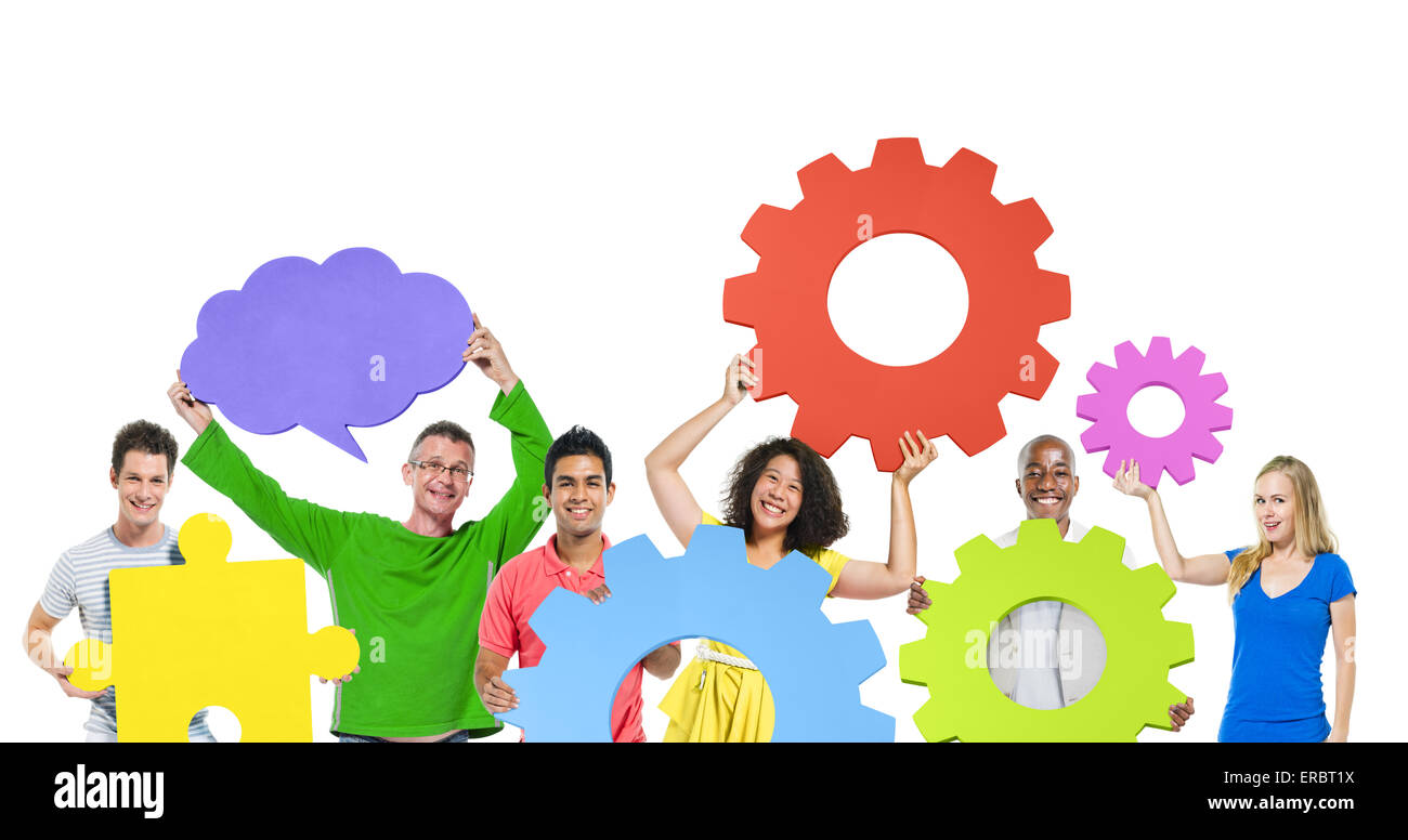 Group people teamwork cloud hi-res stock photography and images - Alamy