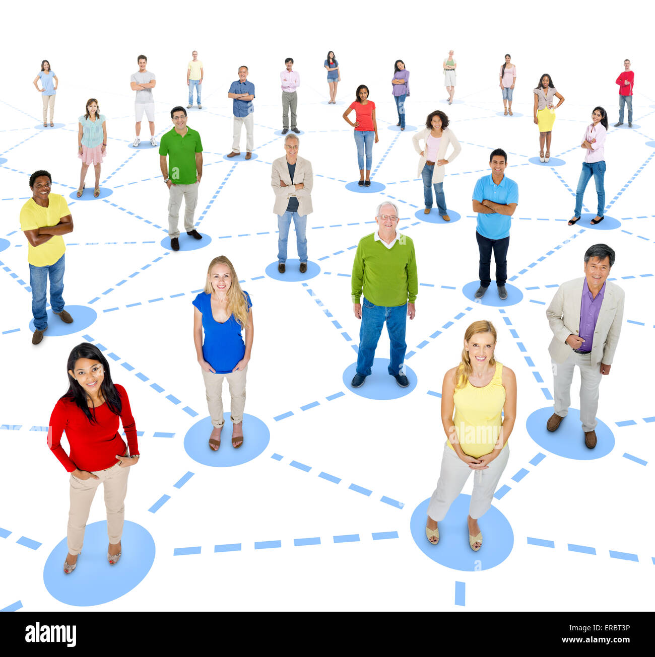 Group of People with Social Networking Stock Photo - Alamy