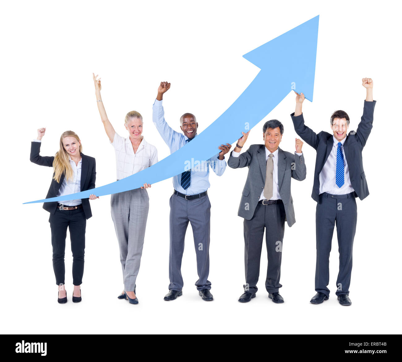 Group of Business People on Economic Recovery Stock Photo - Alamy