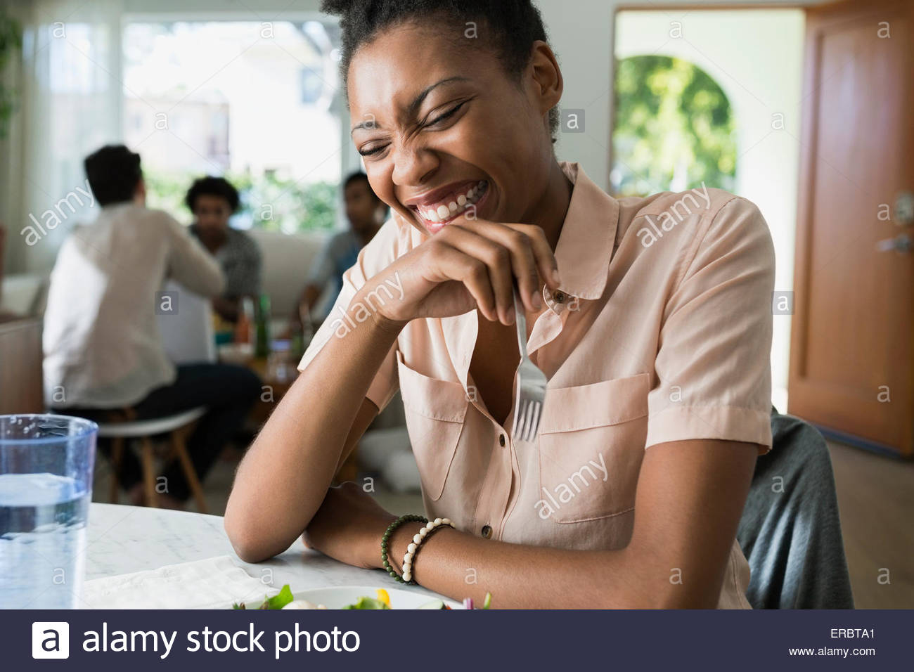Black man woman laughing hi-res stock photography and images - Alamy
