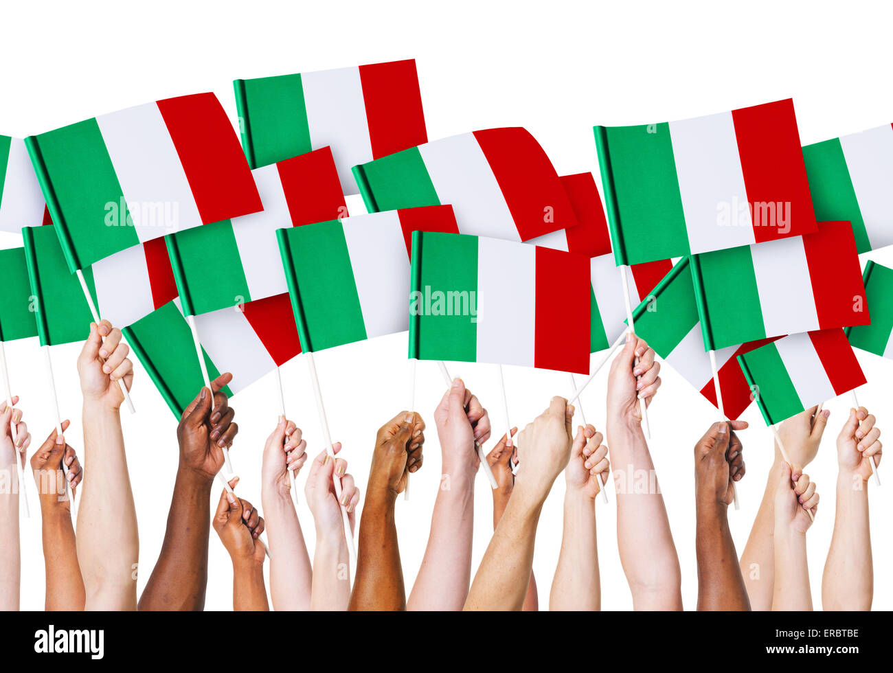 Italy flags in hands hi-res stock photography and images - Alamy