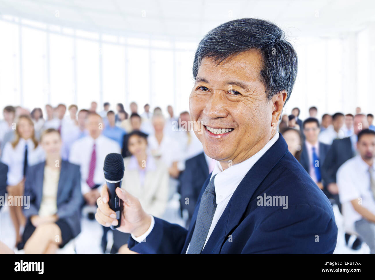Asian Business man as a leader Stock Photo - Alamy