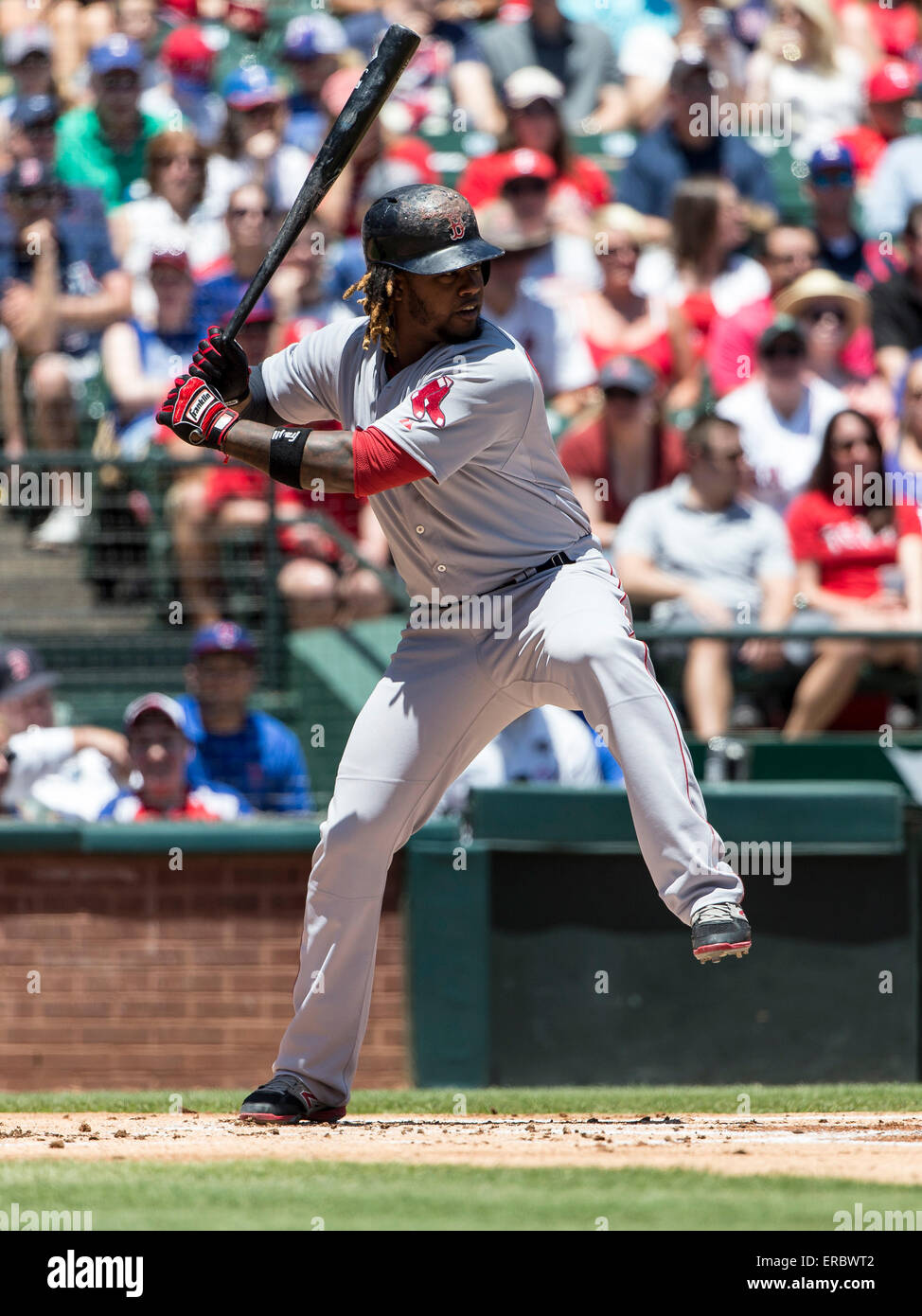 Arlington, TX, USA. 31st May, 2015. Boston Red Sox left fielder Hanley ...
