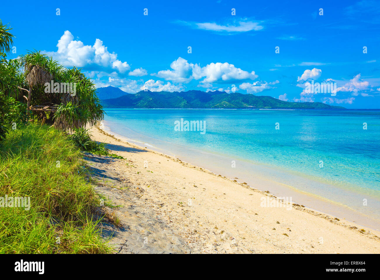 Tropical beach.Gili islands.Indonesia Stock Photo - Alamy