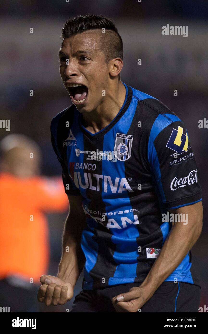 Queretaro, Mexico. 31st May, 2015. Queretaro's Angel Sepulveda ...