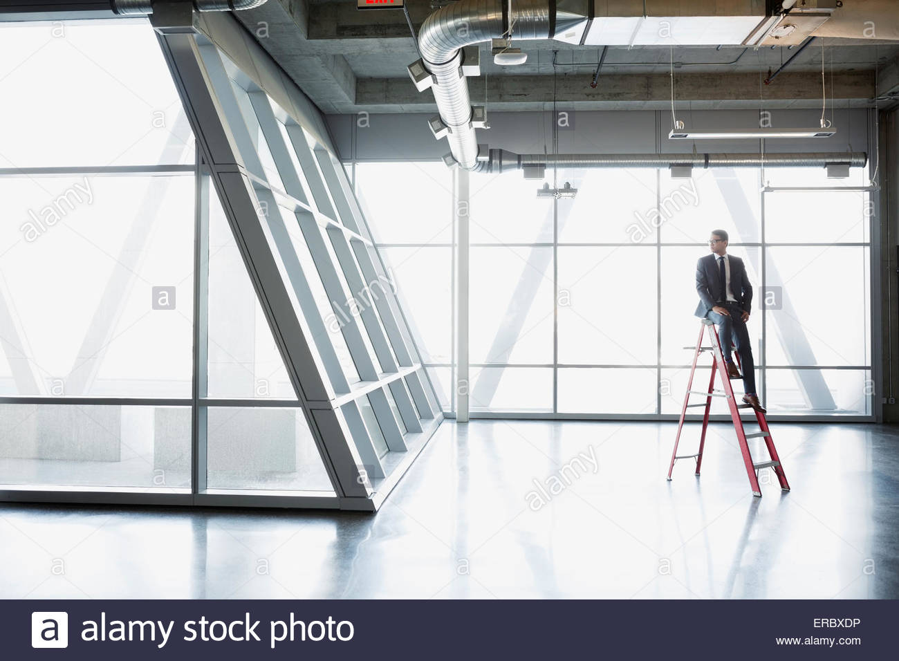Man On Ladder Stock Photos & Man On Ladder Stock Images - Alamy
