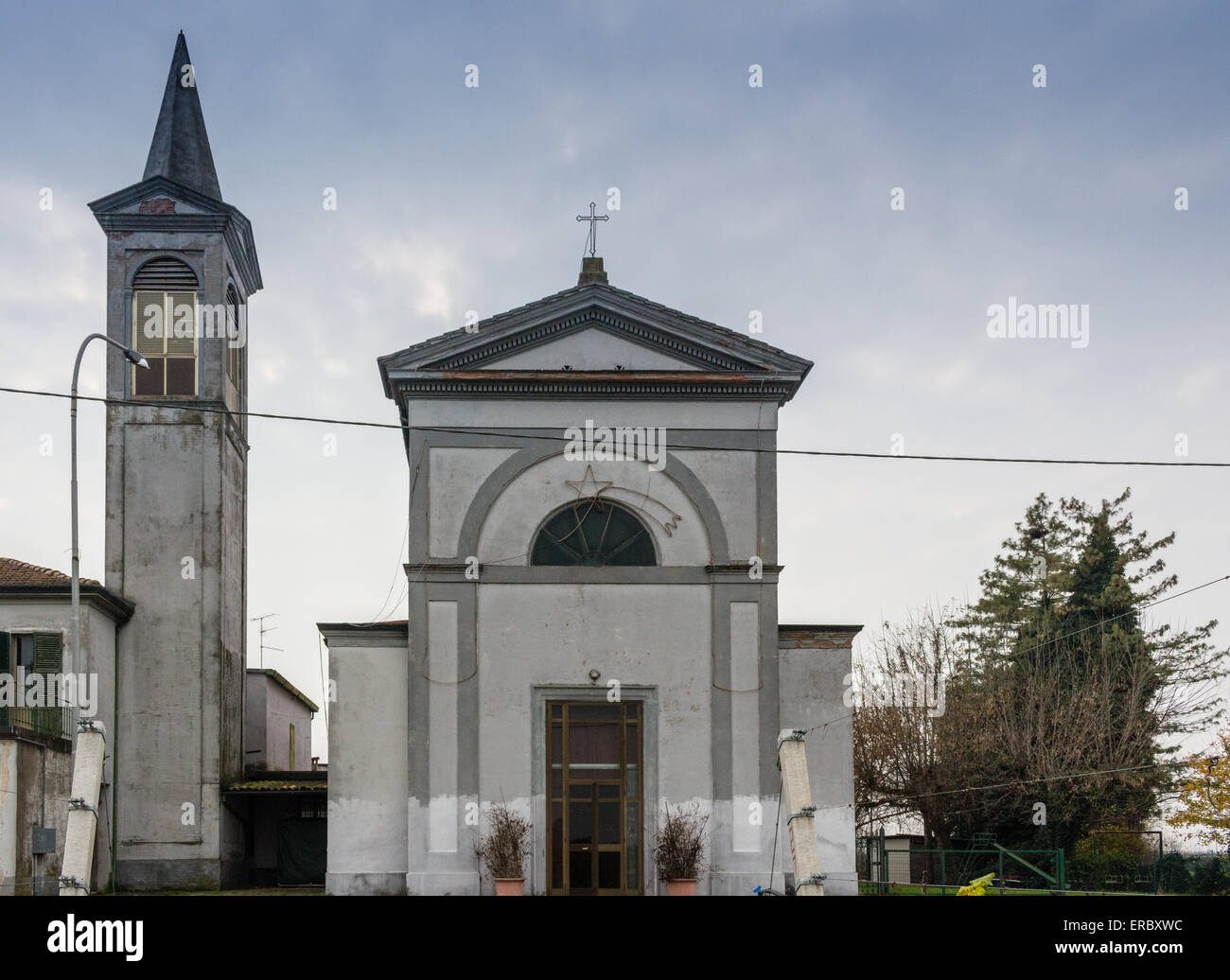 Facade of the XV century neoclassical church dedicated to Nativity of ...