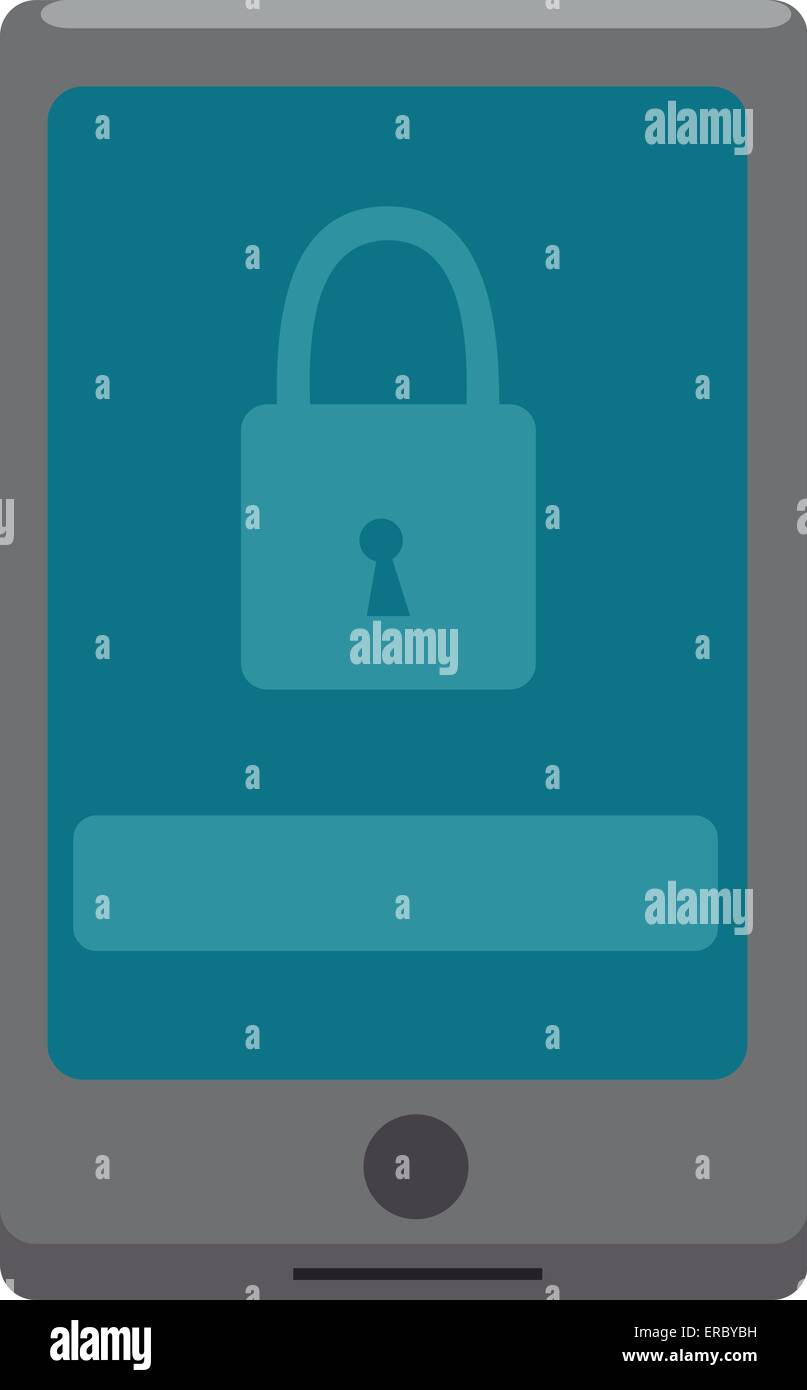 Mobile phone locked Stock Vector Images - Alamy