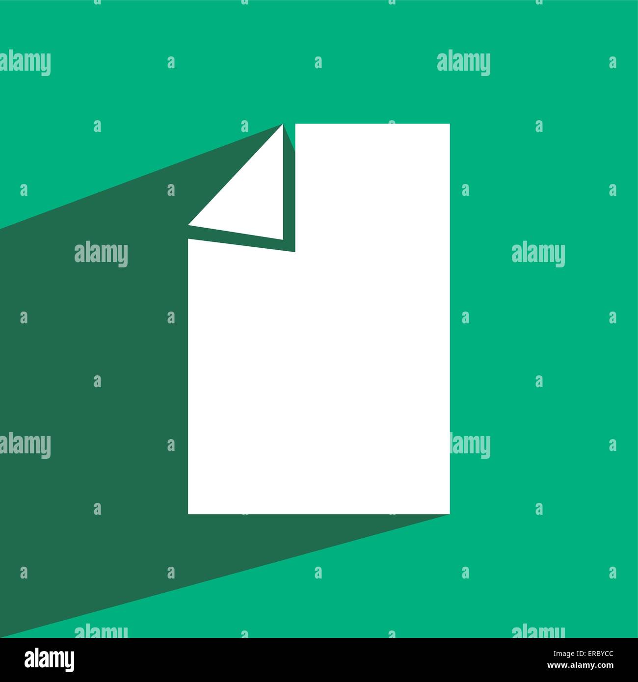 Vector illustration of a green document icon paper sheet Stock Vector ...