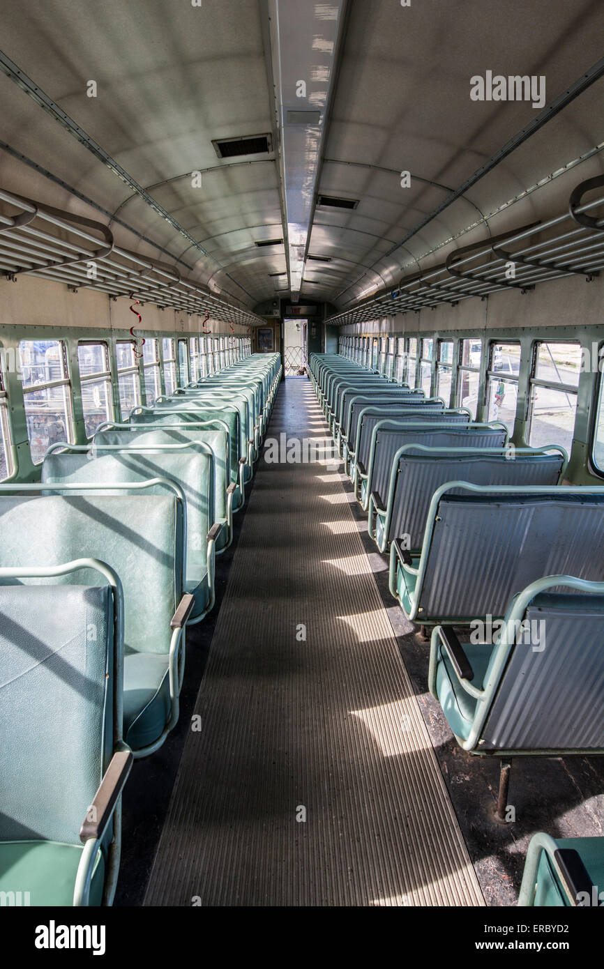 Mid 20th century train interior, Orange Empire Railway Museum, Perris ...