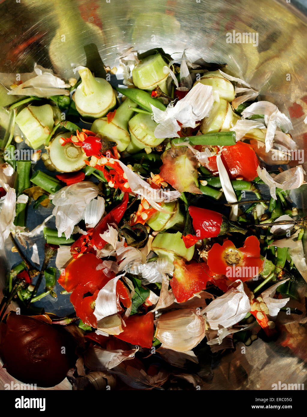 organic garbage, remains of vegetables and green Stock Photo - Alamy