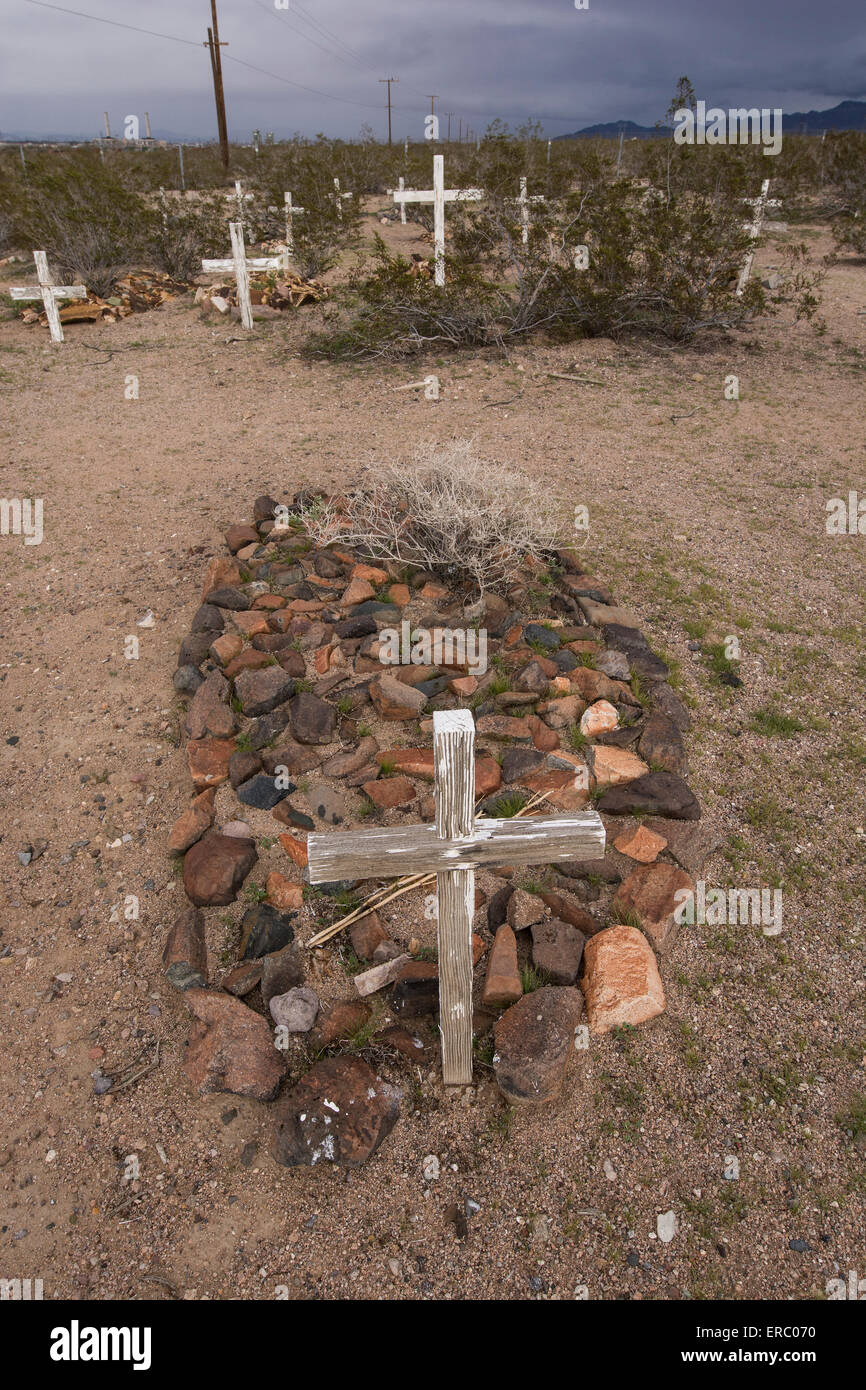 Daggett Pioneer Cemetery, Daggett, California, U.S.A Stock Photo - Alamy