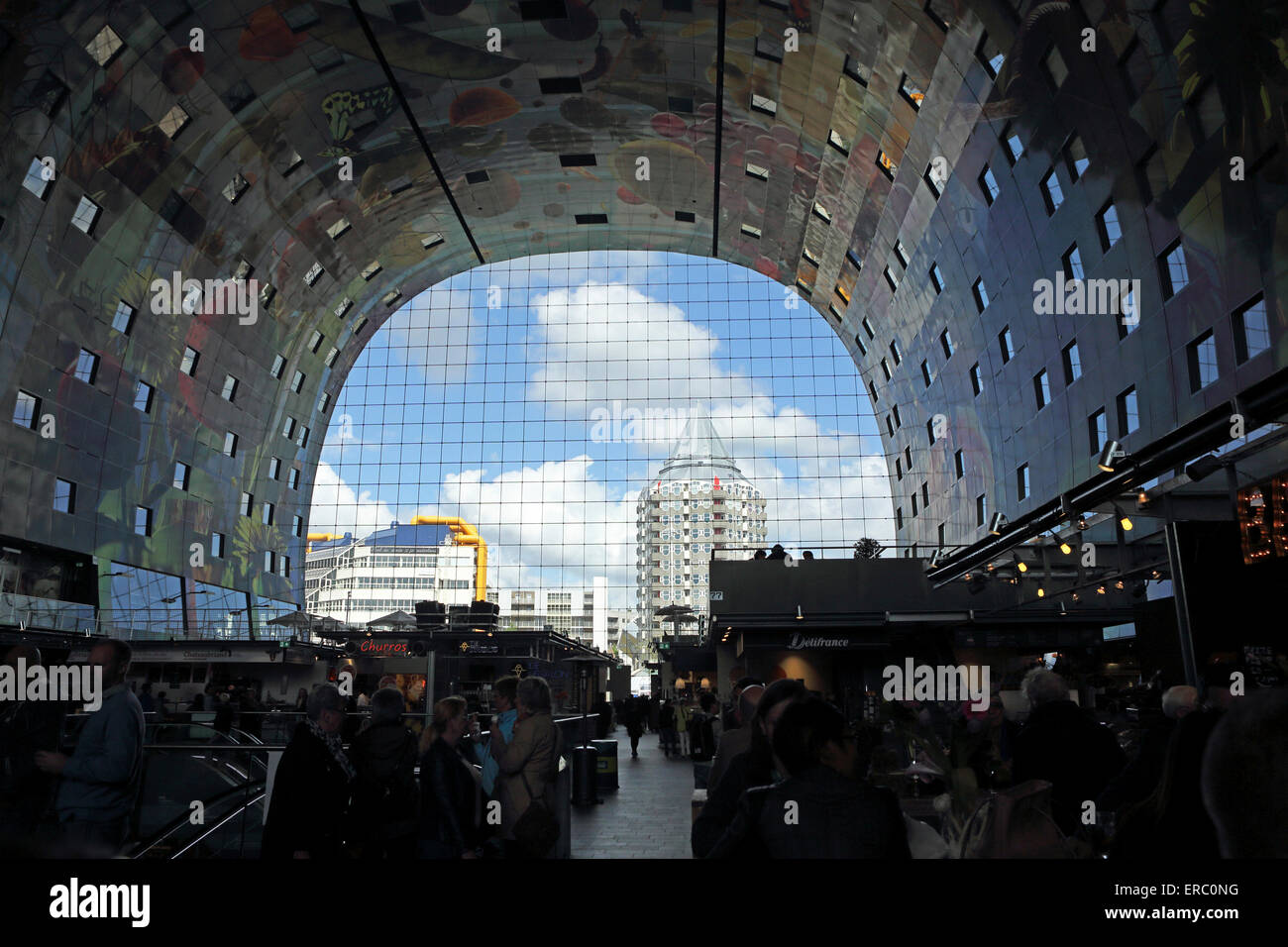 The Markthal in Rotterdam, the Netherlands. The Markthal opened in 2014 ...